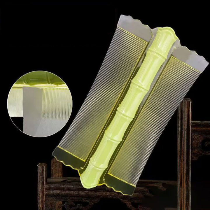 CharmClinic Bamboo Lice Comb Double-sided Super Dense Teeth Remove ...
