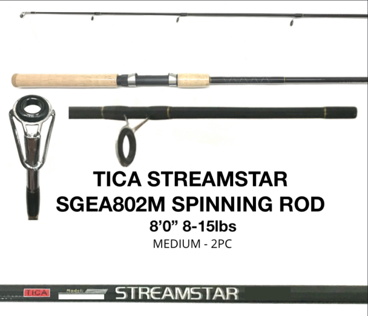 Tica Streamstar SGEA 802M 8ft Spinning Fishing Rod | Lazada PH