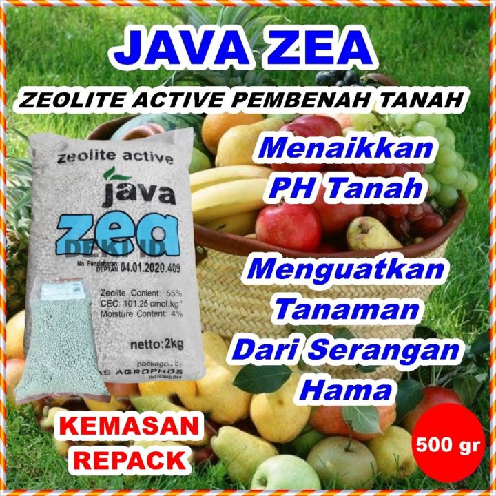 Java Zea 500 gr Repack Zeolite Active Pupuk Pembenah Tanah Penyubur Tanaman Javamas | Lazada ...