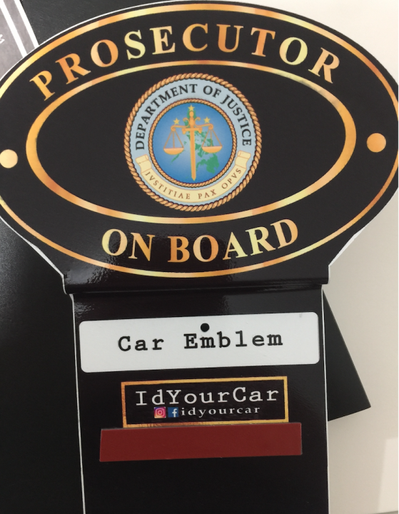 IdYourCar! - Prosecutor Profession Emblem - Plate # Mount | Lazada PH