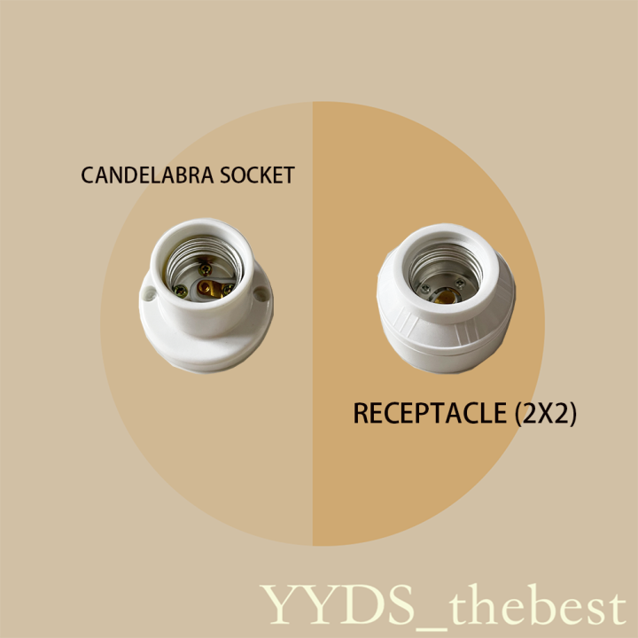 EOPPO 106 E27 receptacle (2x2)/107 candelabra socket | Lazada PH