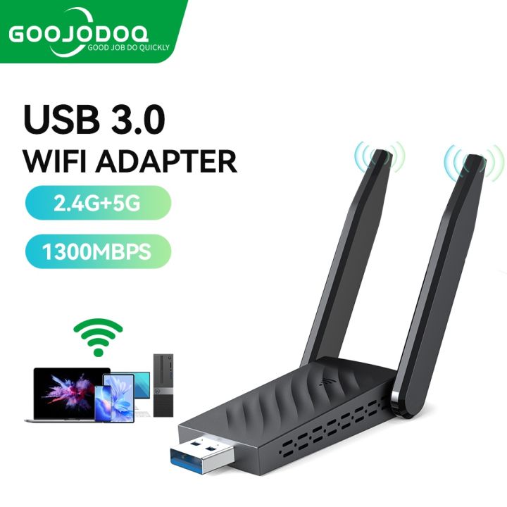 GOOJODOQ USB WIFI Adapter + Bluetooth Adapter USB3.0 1300mbps USB 3.0 2 ...