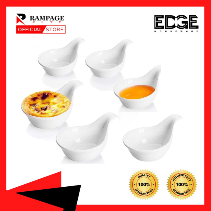 Edge Ceramic Dip Bowls Set of 6 Dip Mini Dipping Bowls Seasoning Soy ...