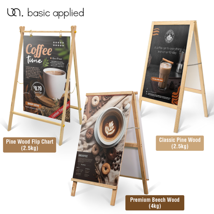 Wooden A Board Poster Stand | A Shape Wooden Foamboard Poster Stand ...