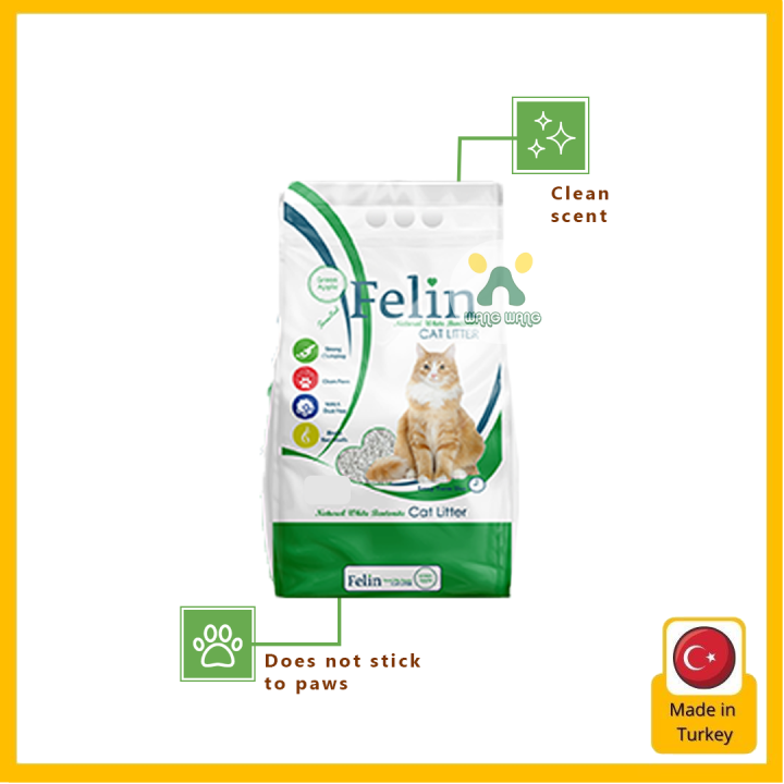 FELIN Cat Litter Green Apple Scented 10L | Lazada