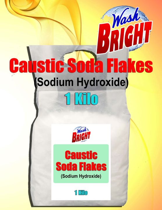 CAUSTIC SODA FLAKES ( SODIUM HYDROXIDE ) 1 KG Kilo Pack LYE Flakes ...