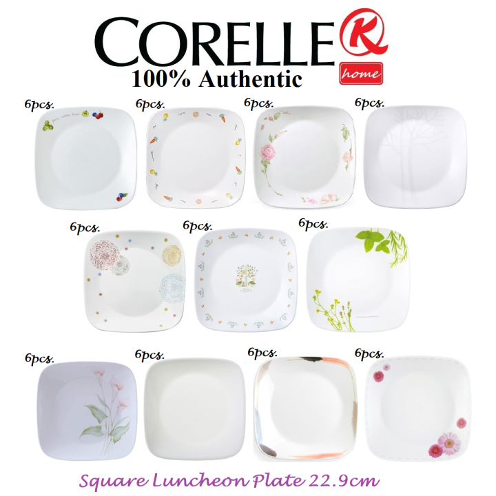 CORELLE Square Luncheon Plate 22.9cm (6pcs) | Lazada PH