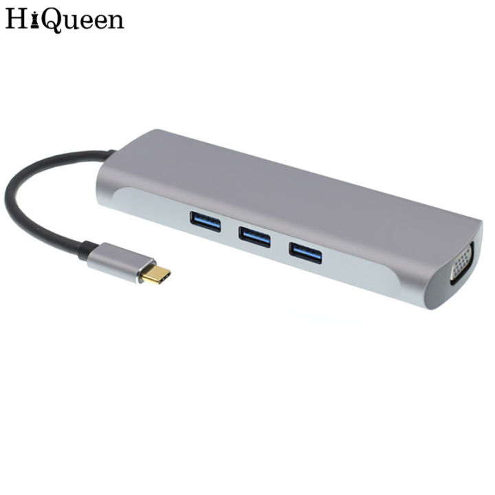 HiQueen Multiport USB C Hub 100W PD Fast Charging 8 In 1 Hub Type C 3.1 ...