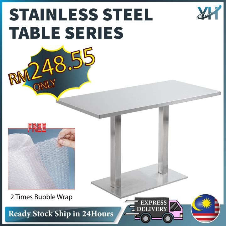 Meja Stainless Steel Working Table (Rectangle) / Meja Dapur Dining ...