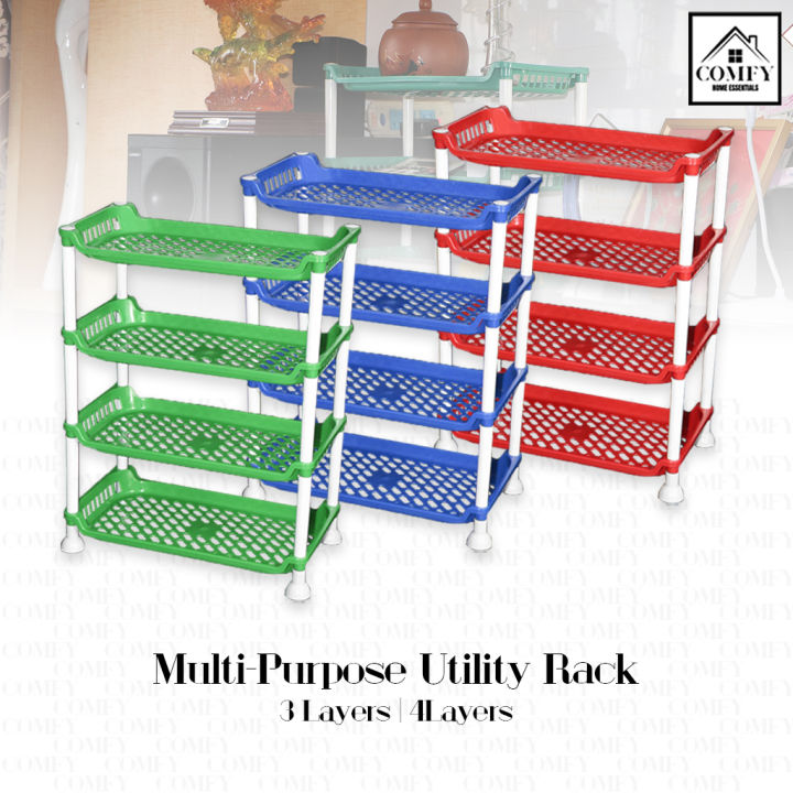 (3/4 Layers) Multi-purpose Utility Tray Rack Home Desk Kitchen ...