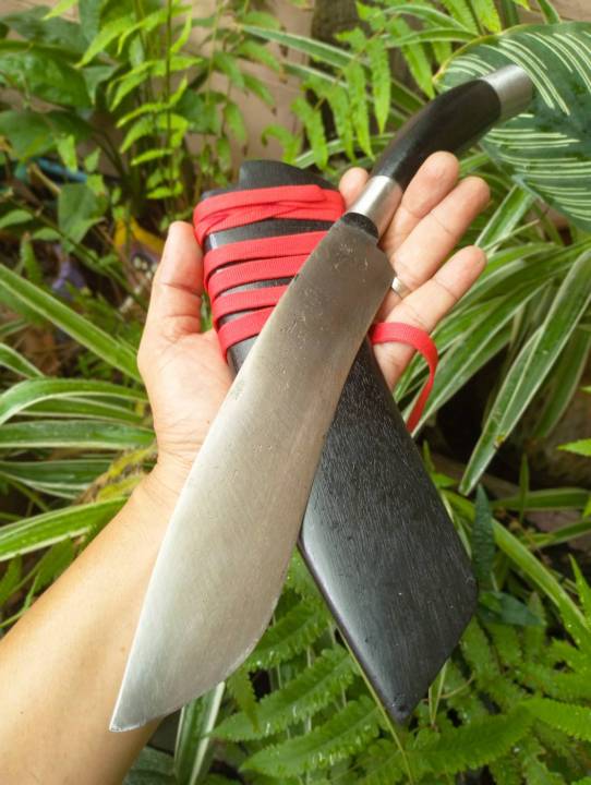 มีดเหน็บ อีเหน็บ (E-Nep) มีดหมอ มีดเดินป่า มีดแคมป์ 8” Sup9 ตีร้อนชุบแข็ง ผิวขัด ด้ามฝักไม้ ...