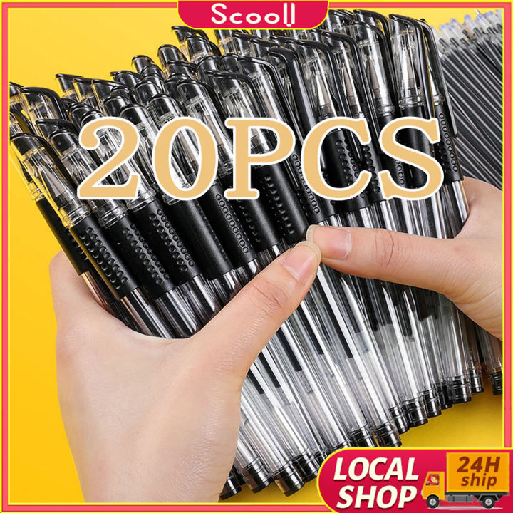 SCOOL 20 pcs Ball pen Pens with Refills Black Red Blue Refill wholesale ...