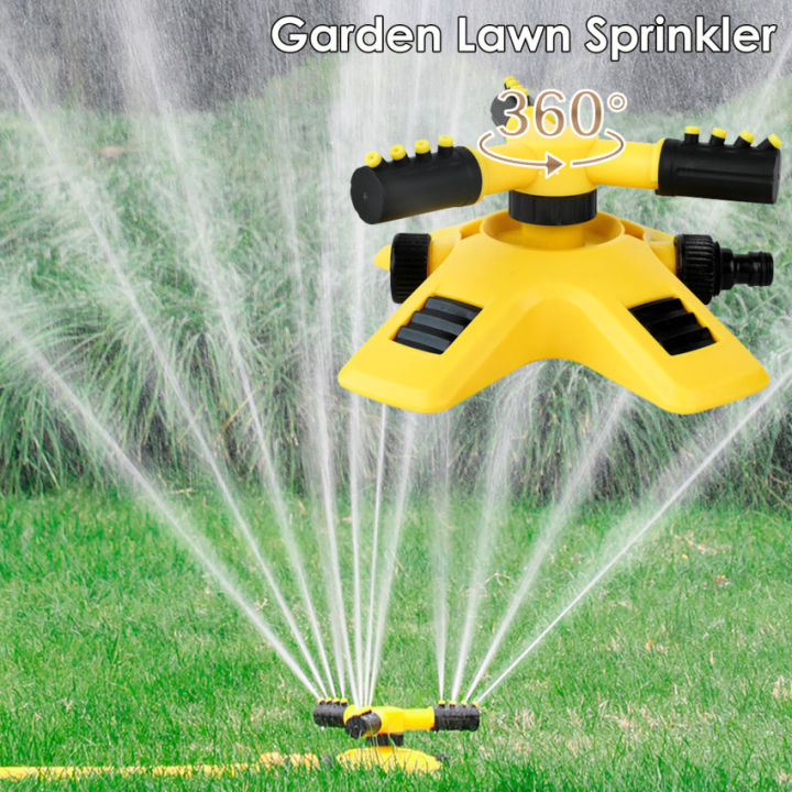 Adjustable 360 Degree Automatic Rotating Garden Sprinkler Large Area ...