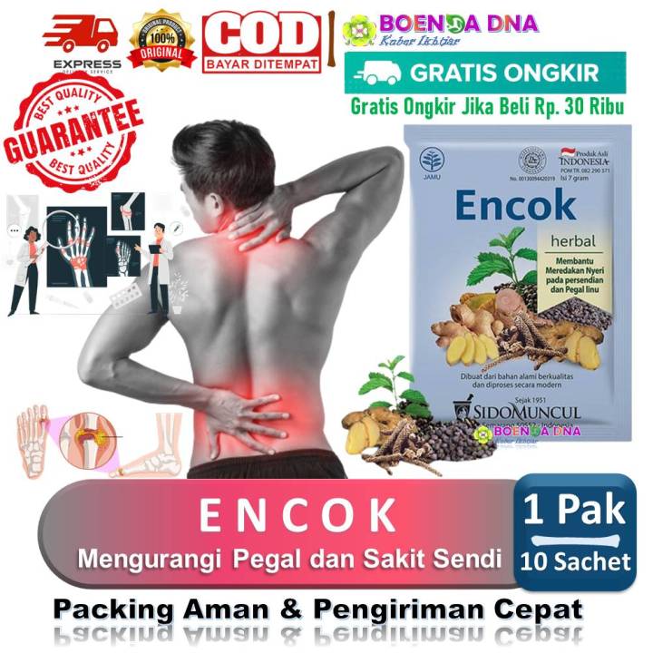COD Jamu ENCOK Sidomuncul 10 Sachet - Mengurangi Pegal dan Sakit Pada ...