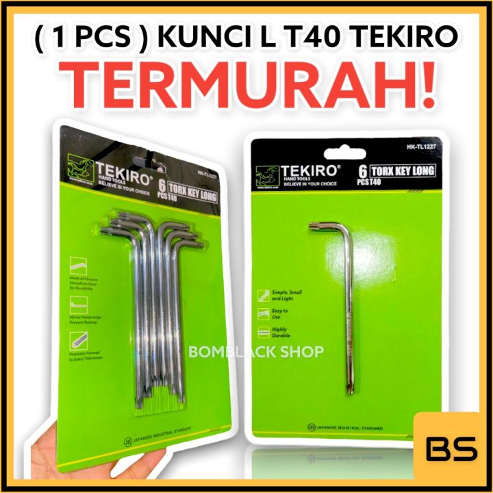 TEKIRO Kunci L Bintang T40 Torx Key Long T 40 Chrome Harga ECERAN ...