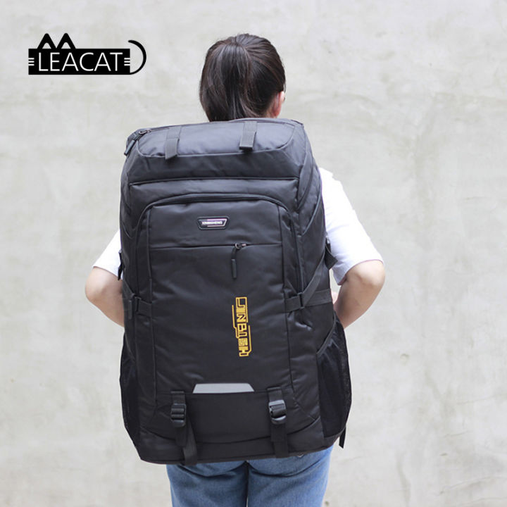 Leacat 80L unisex men backpack travel luggage bag weekender bag ...