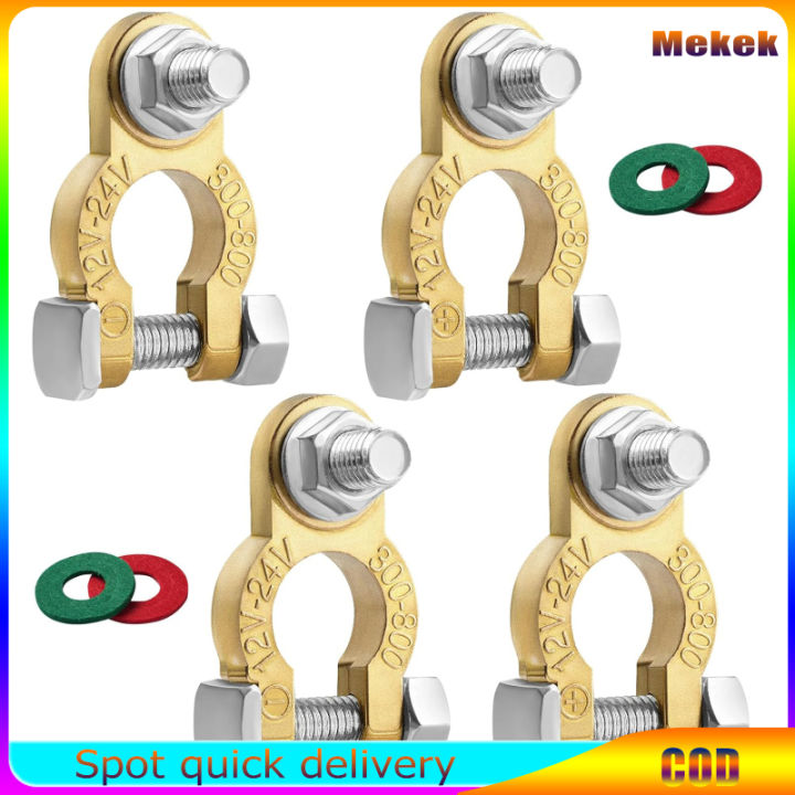 2 Pair Bus Bar, Battery Terminal Blocks, Pure Copper Upper Pillar ...