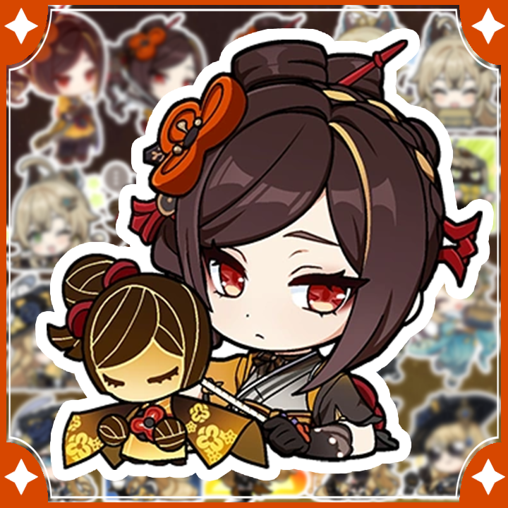 [Genshin Impact] Sticker Chiori, Navia và Kirara - Hình dán chibi ...