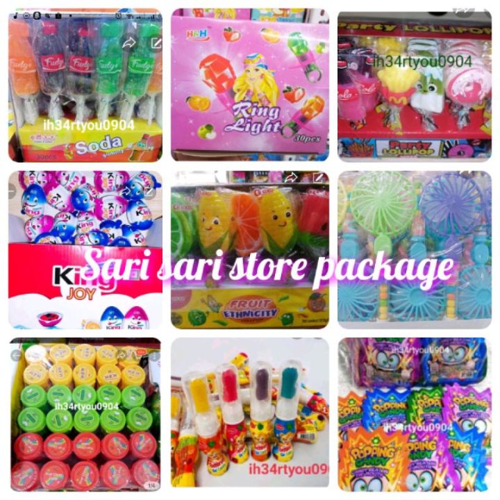 SARI SARI STORE PACKAGE 23 PACKS in one box/different KINDS OF CANDIES AND TOYS | Lazada PH