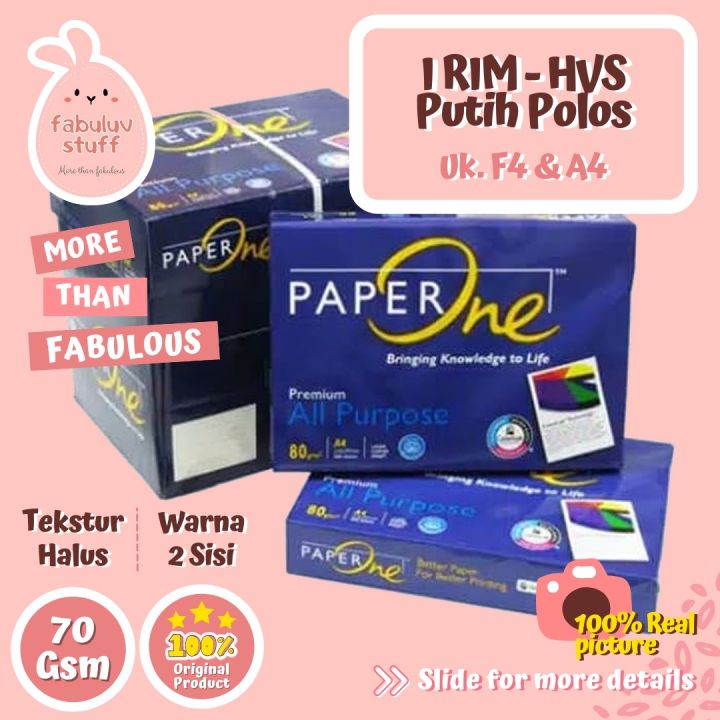 (500 Lembar) Kertas HVS 1 Rim 70 gsm F4 A4 | Lazada Indonesia