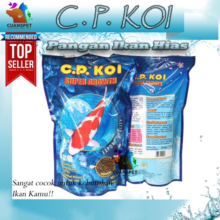 C.P KOI cp koi MEDIUM 5mm & SMALL 2mm MAKANAN KOI BERMUTU TINGGI ...