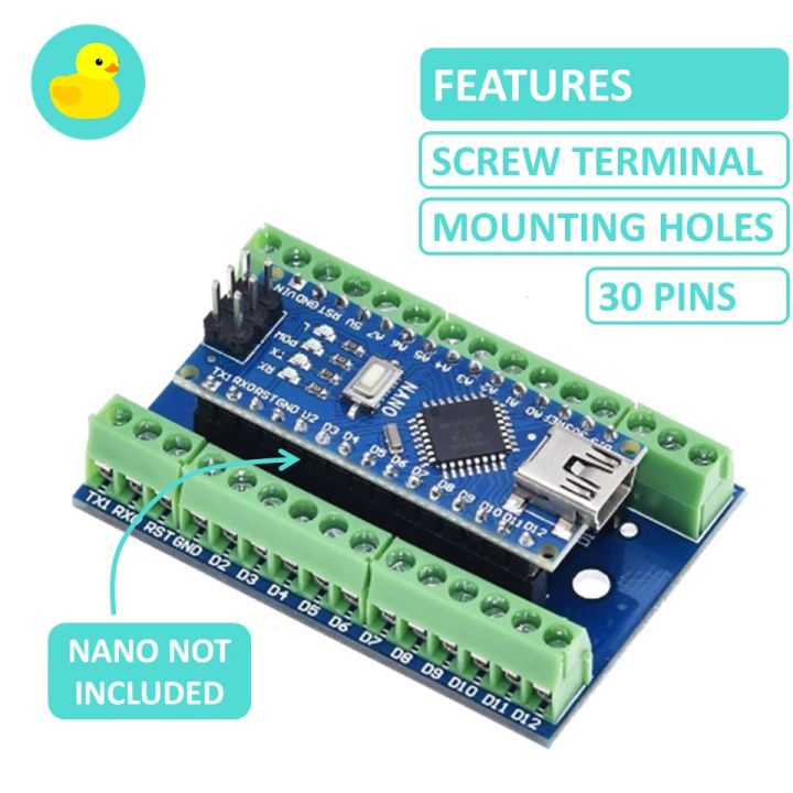 Arduino Nano Screw Terminal Block Adapter Board Shield | Lazada