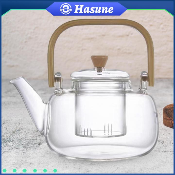 Hasune เตากาน้ำชาแก้วใสมีที่กรองชา,กาต้มน้ำกังฟูโปร่งใสสำหรับบ้านชาครัว ...