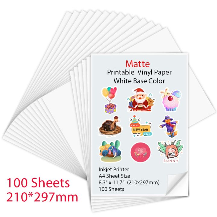 「Broken K」 100 Sheets A4 self adhesivePrintable Vinyl Sticker Paper for ...