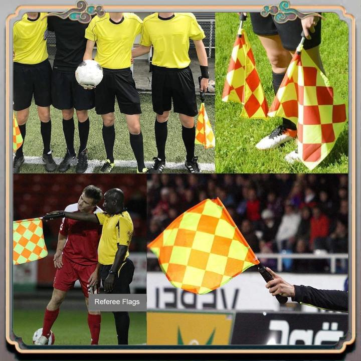 Durable Football Soccer Referee Flags Football Judge Linesman Sideline Fair Play Sports Match ...