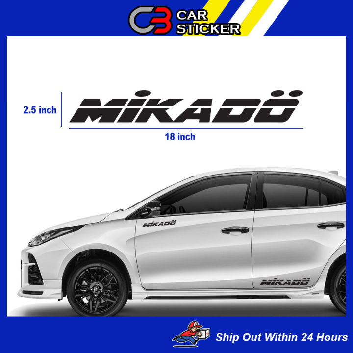 MIKADO THAILAND DESIGN CAR STICKER / CS649 | Lazada