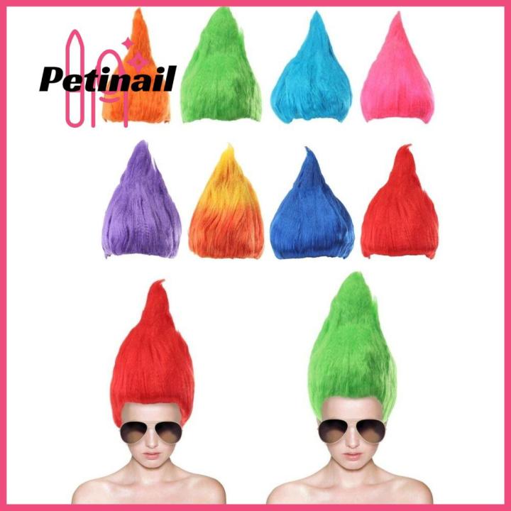 PETINAIL K wire / P wire Elf Pixie Wig Troll Style Colourful Hair Wigs ...