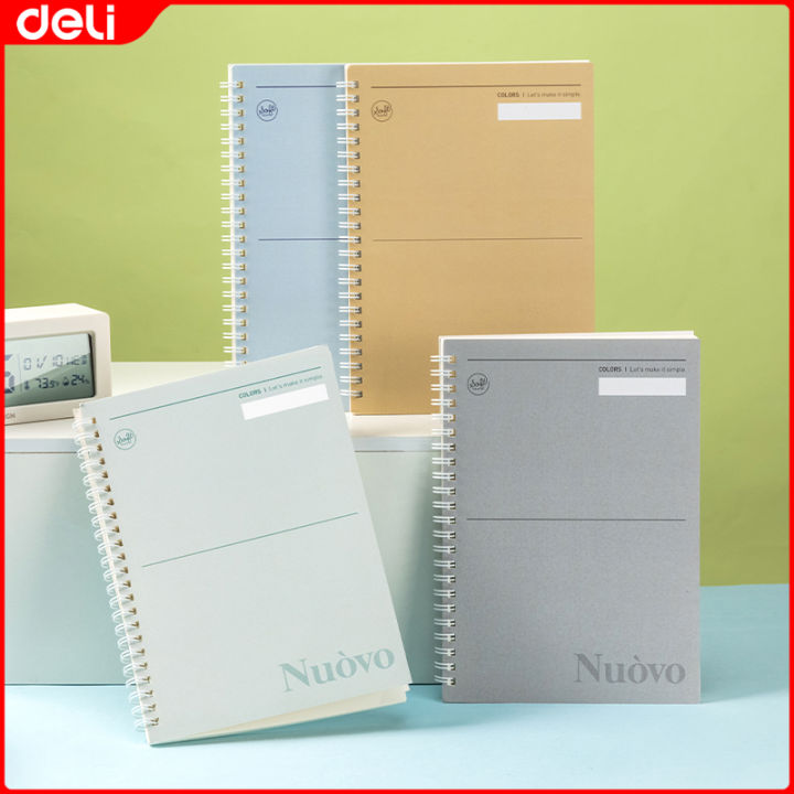 Deli Notebook 10 Pcs Set A5 spiral notebook 60 sheets (plain color) 1Pc ...