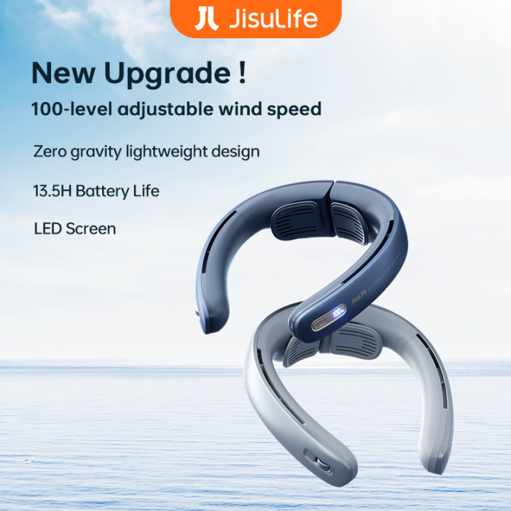 JISULIFE Portable Neck Fan Mini Hands Pro 100 Speeds Bladeless Fan ...
