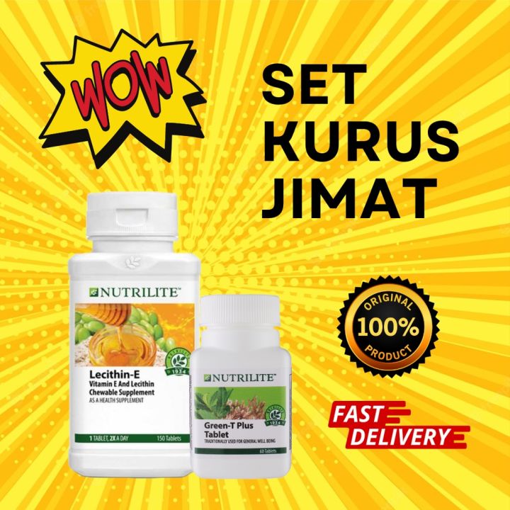READY STOCK Set Kurus Jimat AMWAY Nutrilite Green-T Plus 30 + Lecithin ...