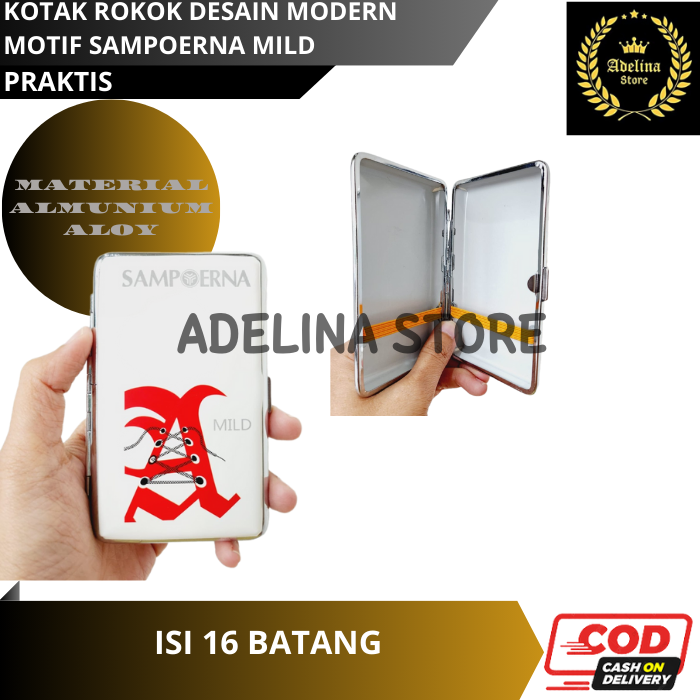 Kotak Rokok Tempat Penyimpanan Motif A Mild Putih Isi 16 Batang ...