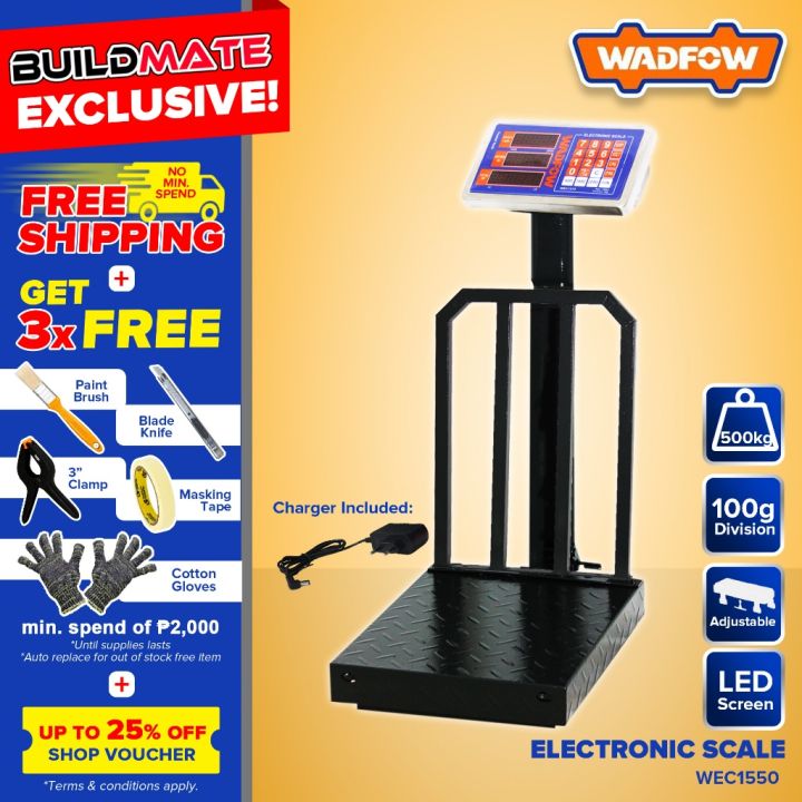 BUILDMATE Wadfow Electronic Scale 300KG | 500KG Rechargeable Digital ...