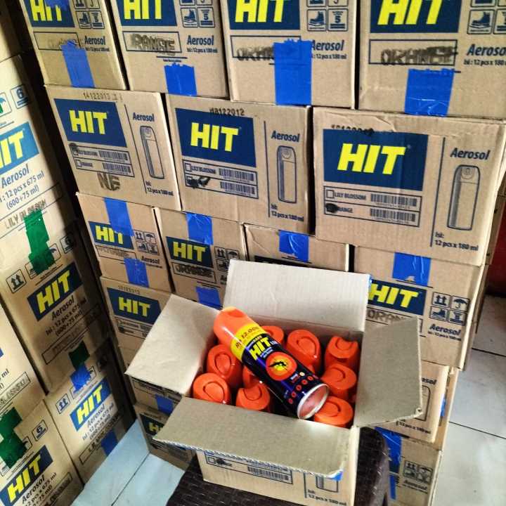 Kemasan 1 Dos, HIT AEROSOL Original ORANGE 150 ML | Obat Nyamuk Semprot ...