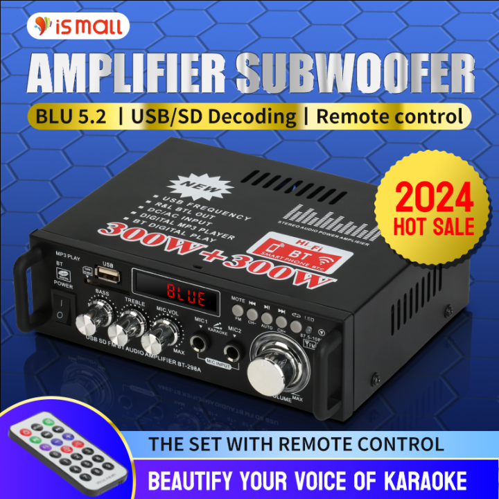 BT-298A Amplifier Bluetooth 5.0 HIFI Audio Stereo 600W Power AMP ...