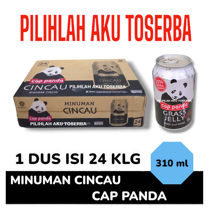 Minuman CINCAU cap PANDA / Grass Jelly KALENG 310 ml - ( HARGA 1 DUS ...