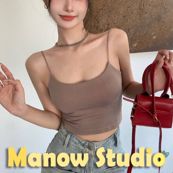 บราสายเดี่ยว เสื้อกล้าม สายเดี่ยว บราสายเดี่ยวแบบสวม สินค้าพร้อมส่ง 1861# Manow.studio | Lazada ...