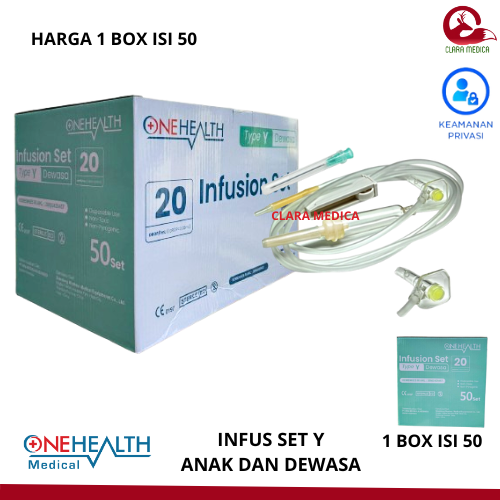 Onehealth Infus Set Y Infusion Lengkap Type Y Jarum Infus Anak Dewasa 1 ...