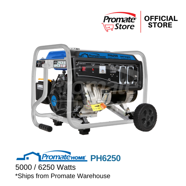 Promate PH6250.1 Gasoline Generator 6kVa | 5000W/6250W | Single Phase ...