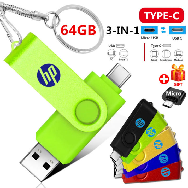 Portable Type C 128g Key High Speed USB Flash Drive OTG Pen Drive 64G ...