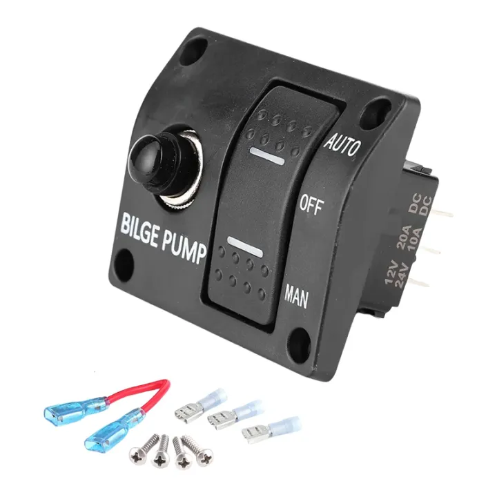 Marine Bilge Pump Switch Panel 3 Way Switch Panel Automatic Pump Switch ...