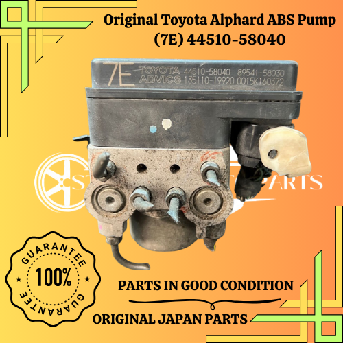 Original Toyota Alphard ABS Pump (7E) 44510-58040 | Lazada
