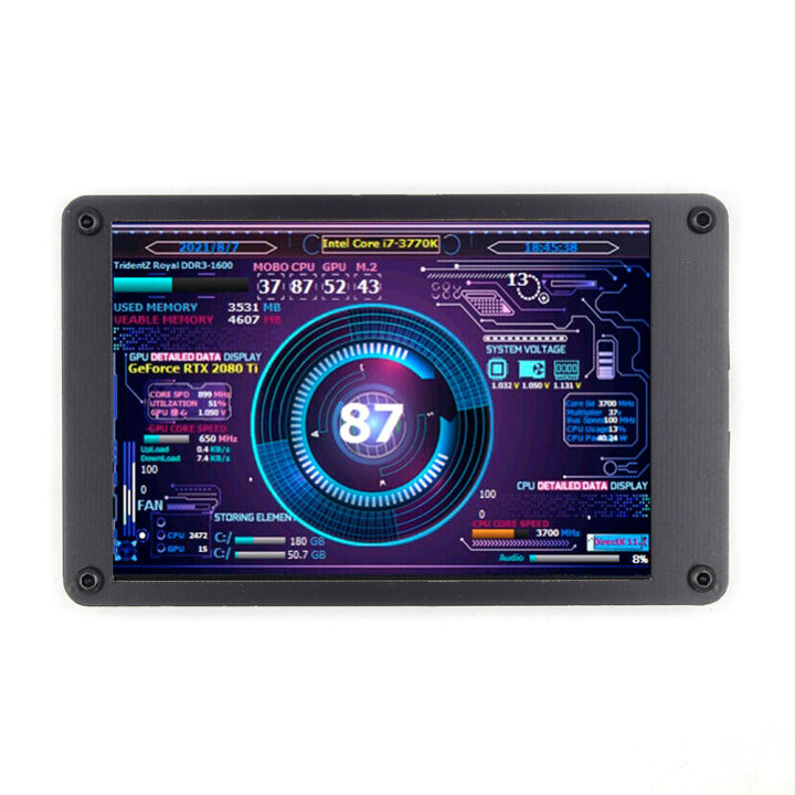 Dual USB Computer Temperature Monitoring CPU GPU RAM HDD DIY Computer Secondary Screen Acrylic ...