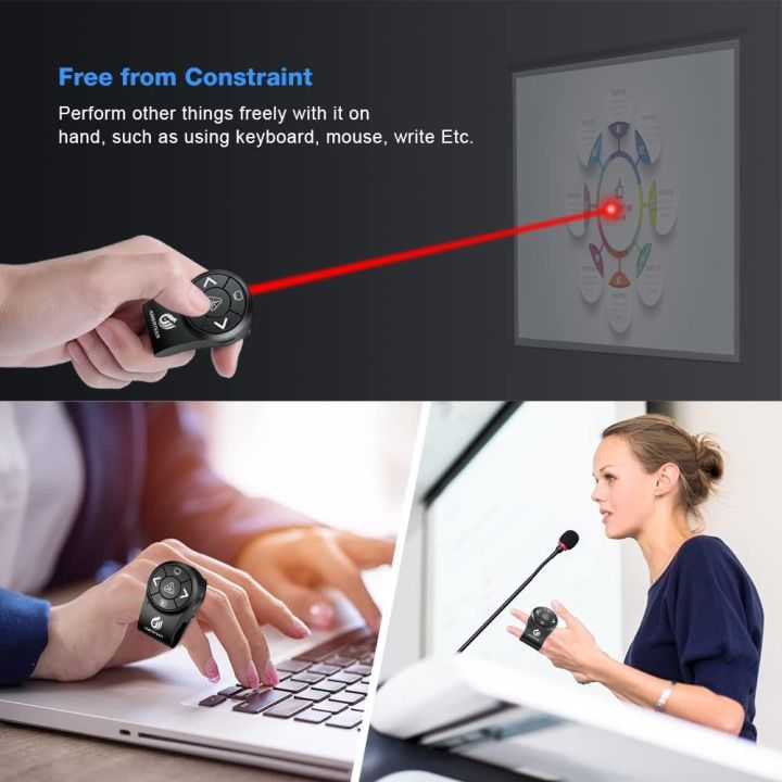 AMERTEER Wireless Presentation clicker for PowerPoint Presentations, RF ...