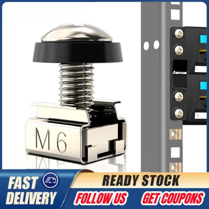 30pcs M6 x 16mm Rack Mount Cage Nuts M6 Screwnuts For Server Cabinet ...