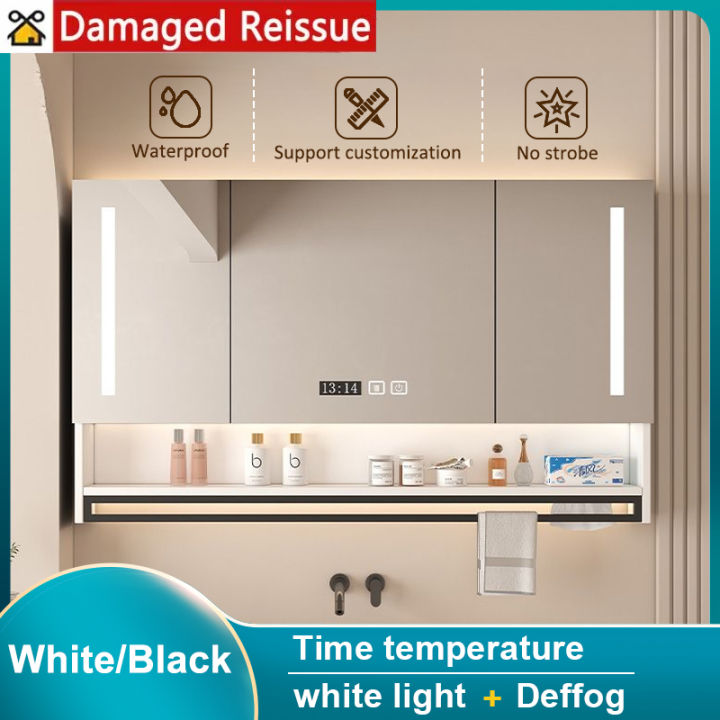 Bathroom Intelligent Mirror Cabinet Touch Illuminated Mirror Box ...