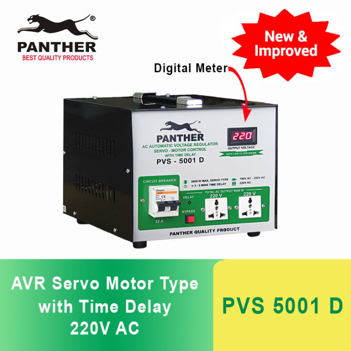 Panther PVS 5001 D Servo Motor Type AVR - 220V AC Output; 3-5 Min ...
